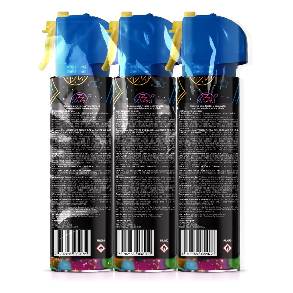 Espuma Fiestas Carnaval Hora Loca 400 Ml X3 Aroma Chicle – My Blog
